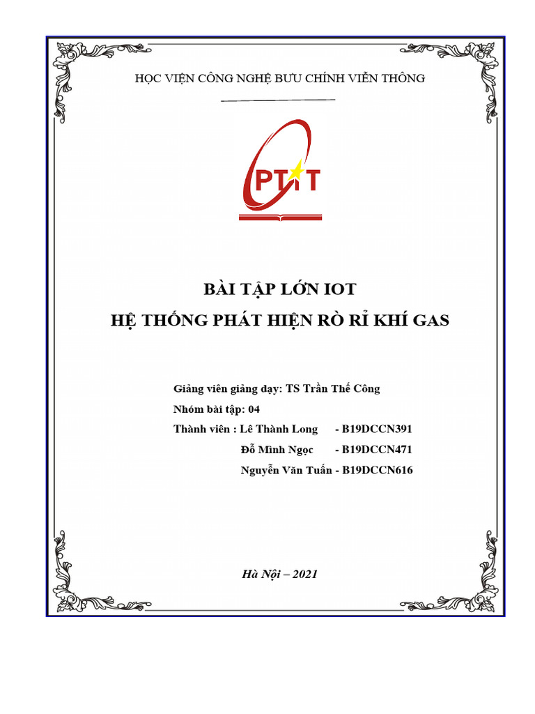 Báo Cáo IOT NHÓM 4 | PDF