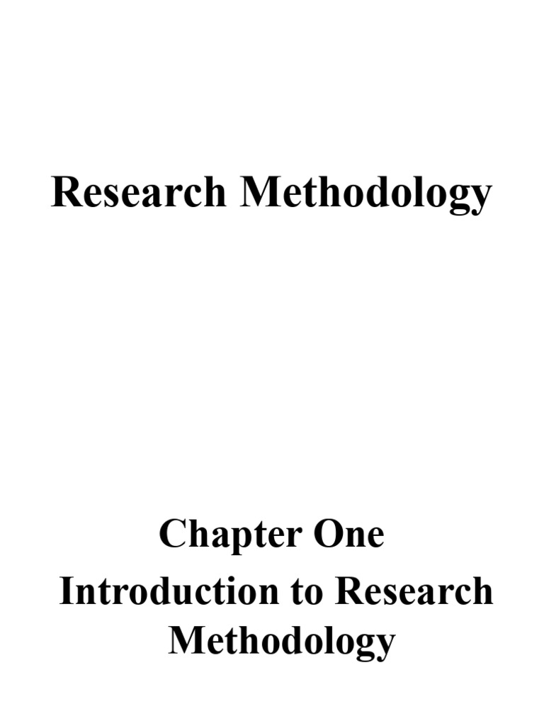 Introduction to Research Methodology | PDF | Career & Growth | Self ...