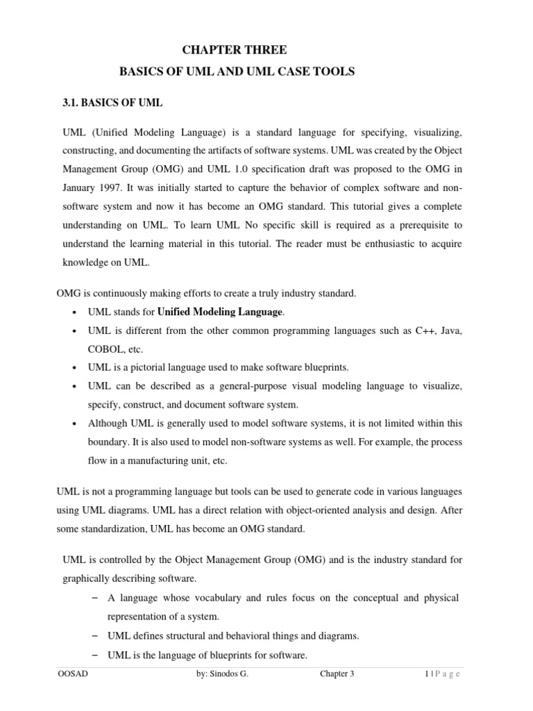 Chapter 3 - Introduction To UML | PDF | Unified Modeling Language | Conceptual Model