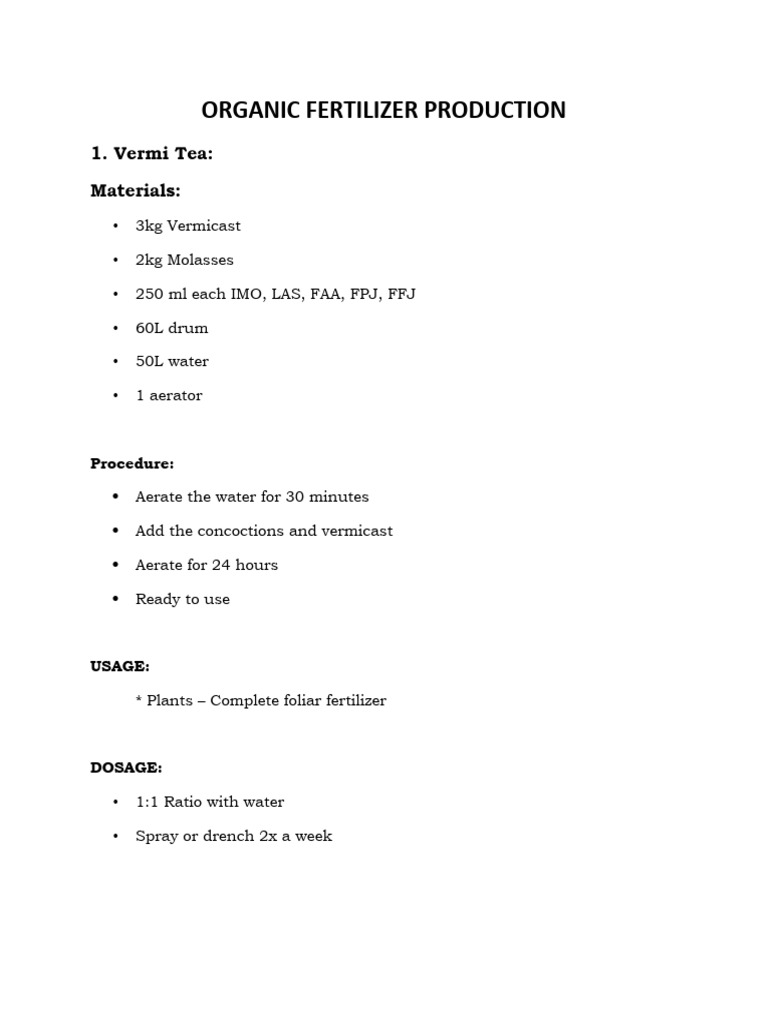 Organic Fertilizer Production | PDF | Compost | Soil
