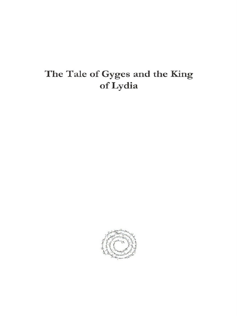 The tale of gyges and the king of lydia | PDF | Lydia | Amulet