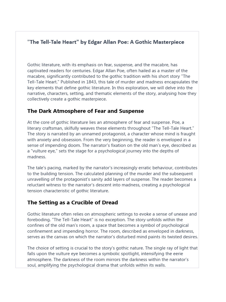 The Tell Tale Heart | PDF