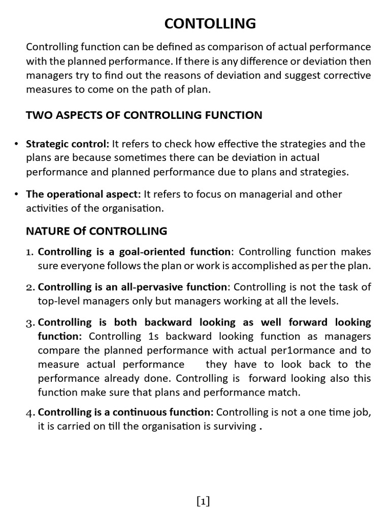 Controlling Process Pdf Performance Appraisal Psychology