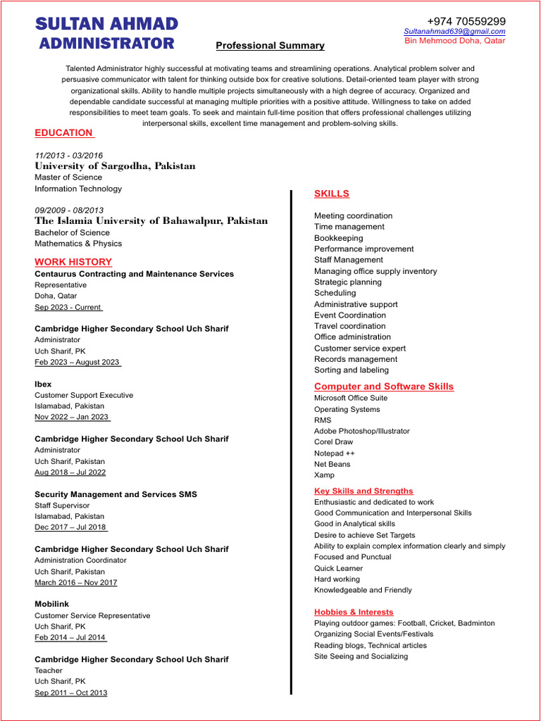 Sultan Admin Cv | PDF | Cognitive Science | Learning