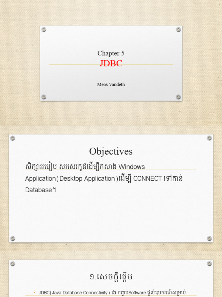 Chapter 5 JDBC | PDF