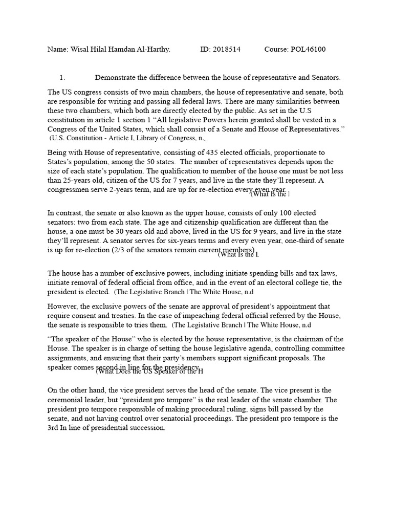 CL Assignment | PDF | Separation Of Powers | American Government