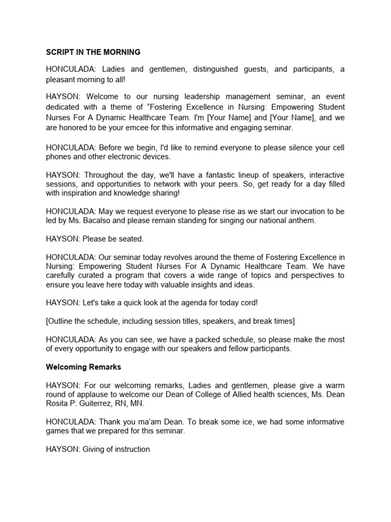 Script in The Morning | PDF