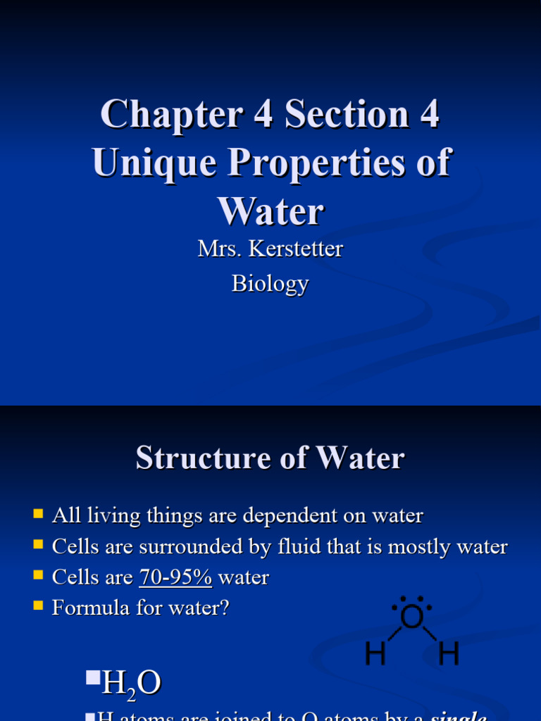 Bio Prop of Water | PDF | Water | Molecules