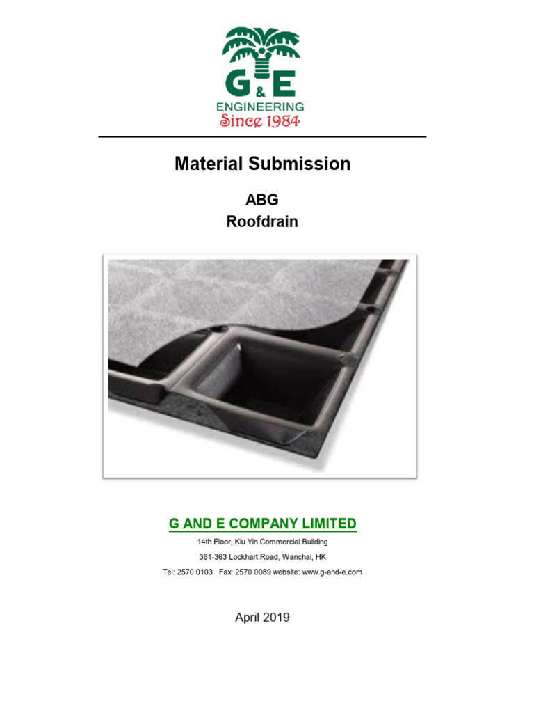 ABG Roofdrain Product Overview | PDF | Roof | Drainage