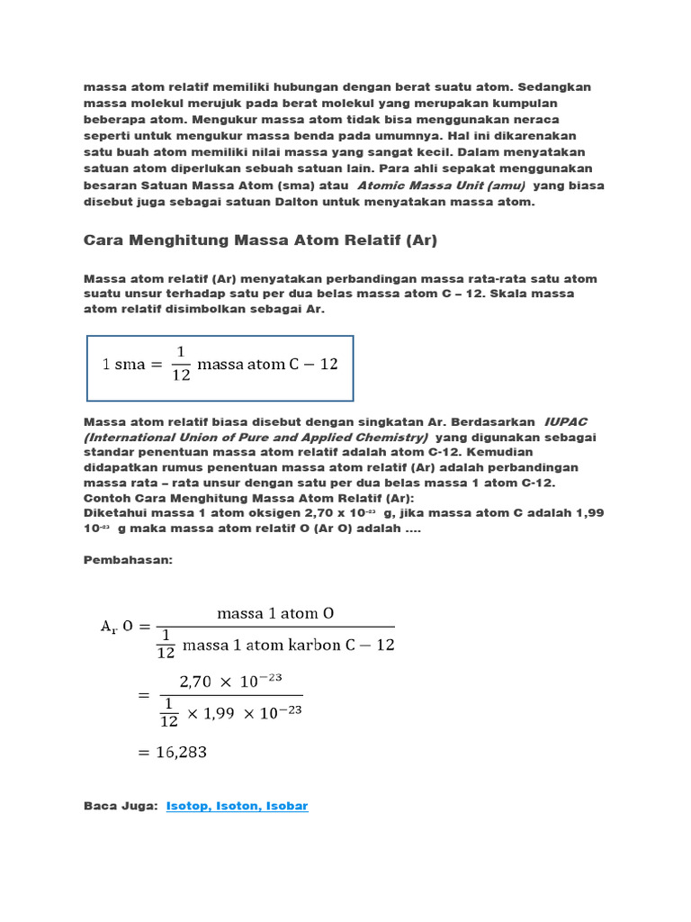 MR Dan Ar Unsur Kimia | PDF