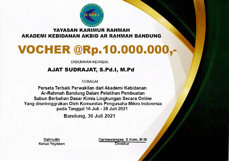 VOCHER PENGHARGAAN Pak Ajat | PDF