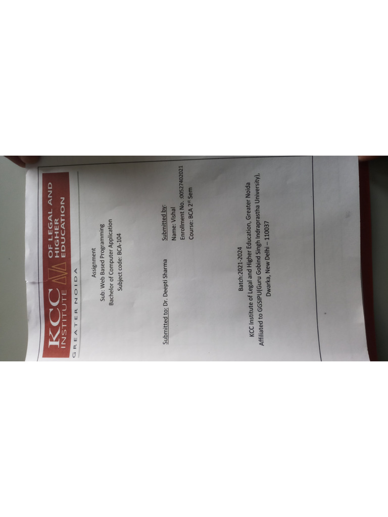 WBP Assignment | PDF