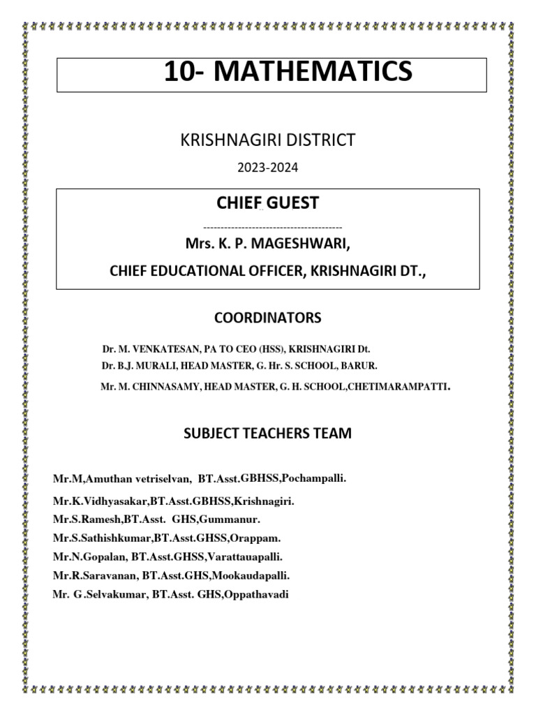 SSLC 10th Mathematics English Medium Study Materials Ceo Krishnagiri Dt ... SSLC 10th Mathematics English Medium Study Materials Ceo Krishnagiri Dt ...