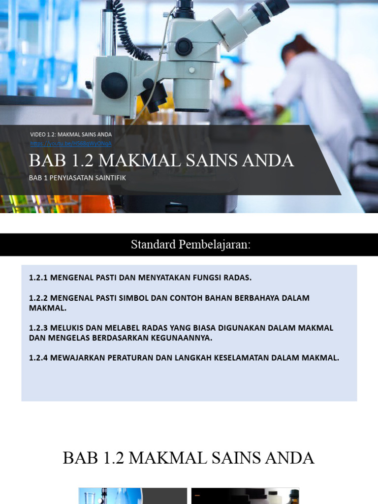 Bab 1.2 Makmal Sains Anda | PDF