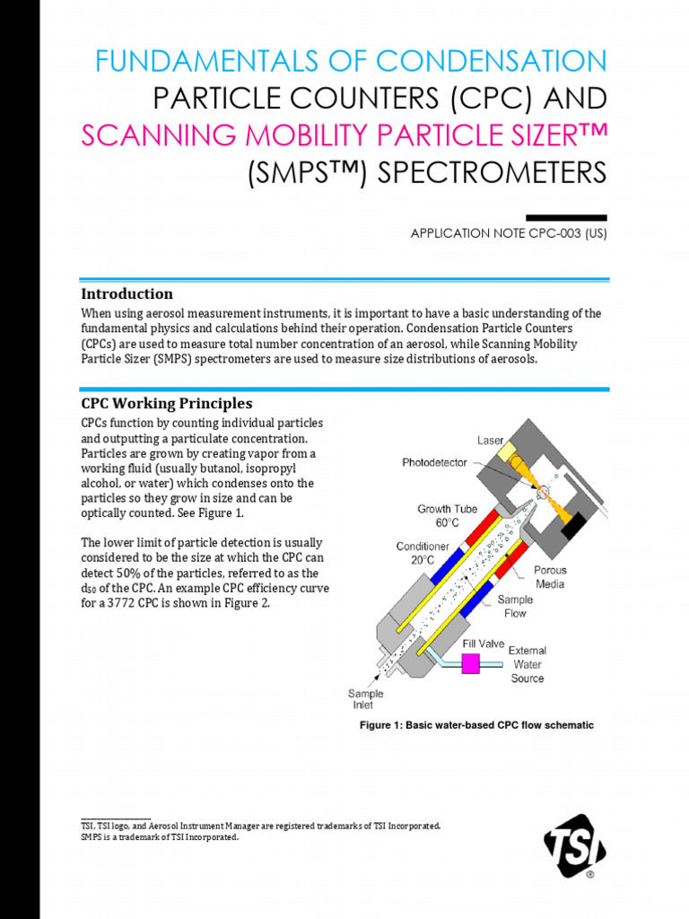 Fundamentals On CPC and SMPS CPC-003-US-web | PDF | Aerosol | Particulates