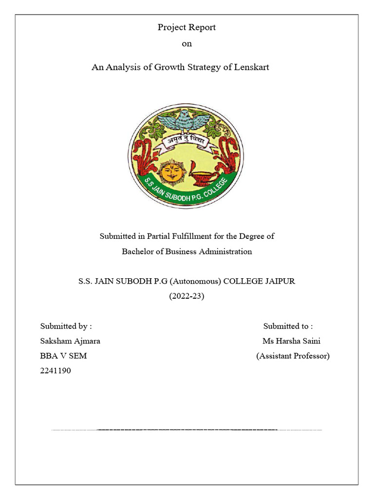 Saksham Project Report | PDF | Glasses | Sunglasses