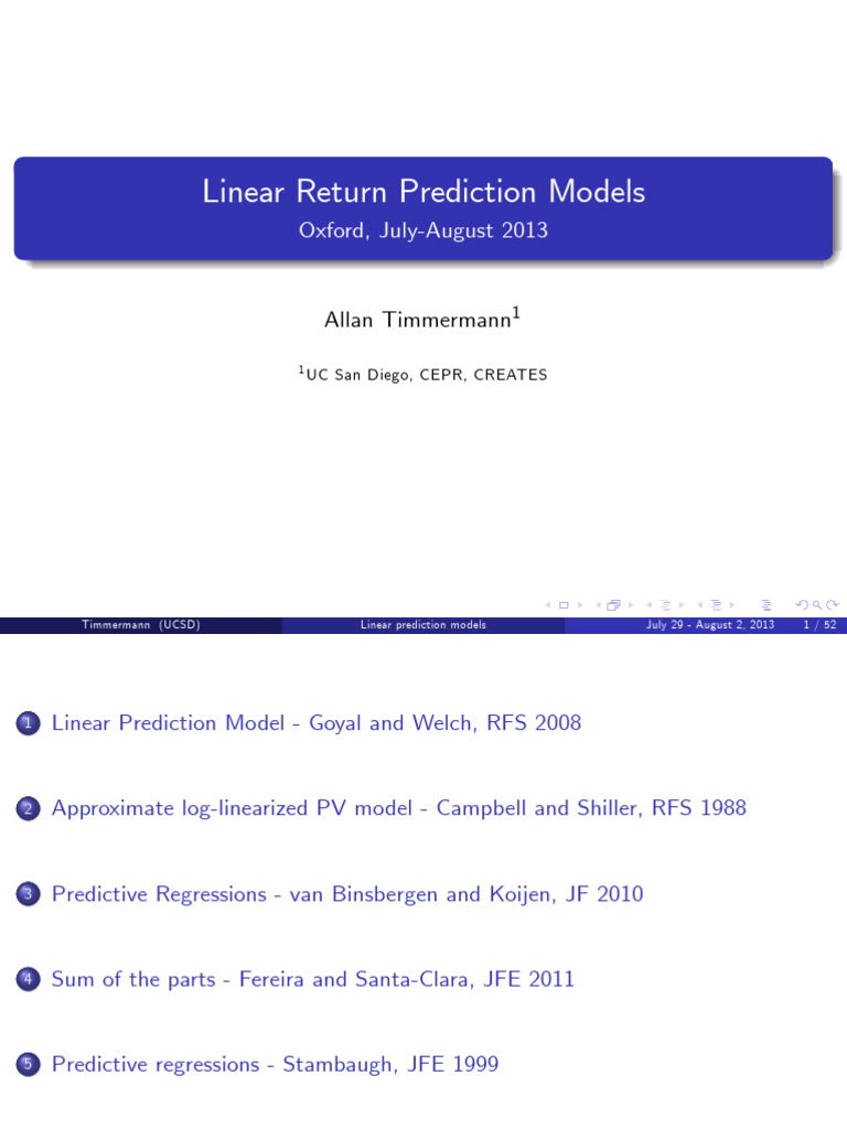 Linear Prediction Slides Sofie | PDF | Prediction | Applied Mathematics
