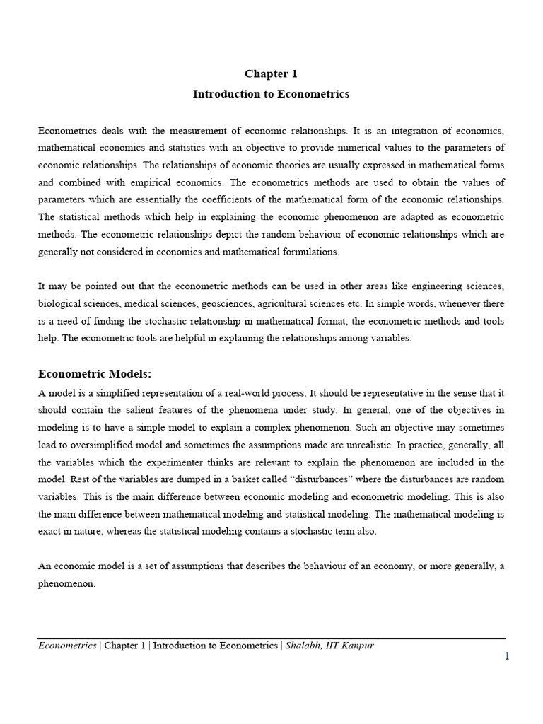 Econometrics Shalabh | Download Free PDF | Regression Analysis | Econometrics