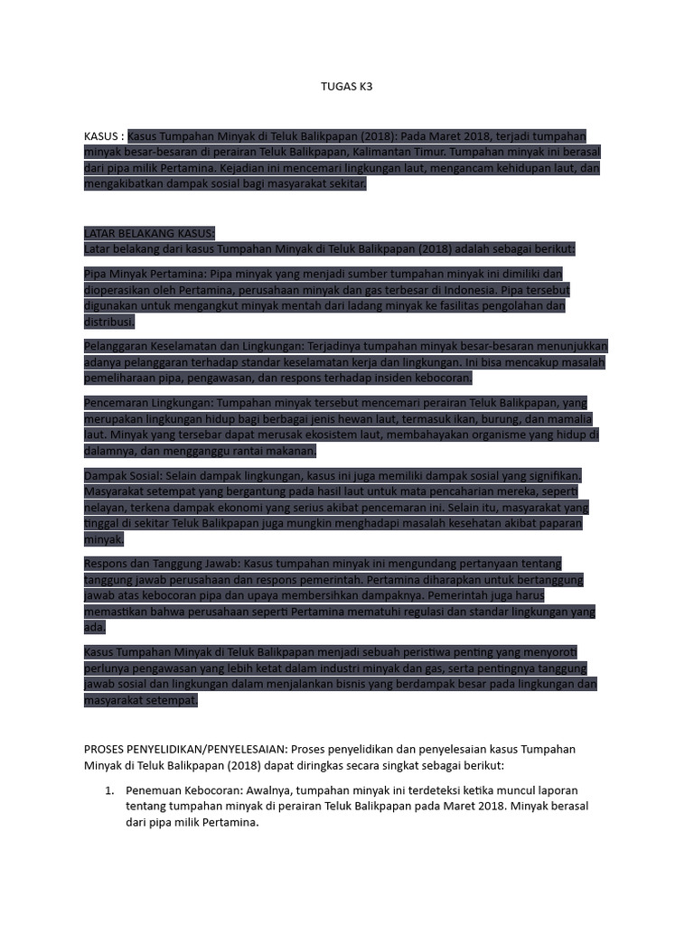 Tugas K3 | PDF