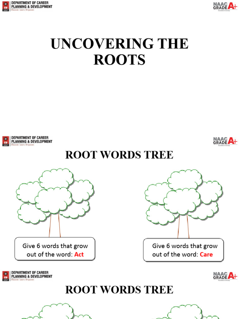 Root Word Tree | PDF | Language Arts & Discipline