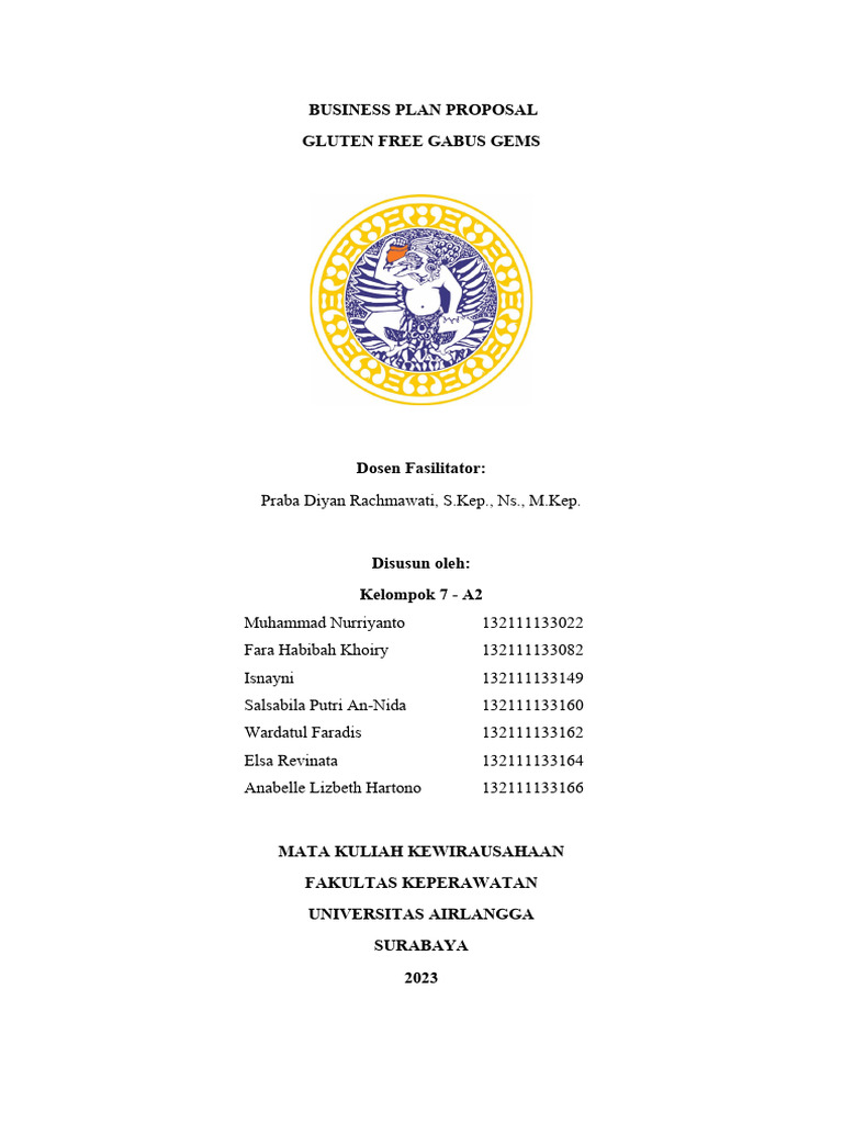 Kelompok 7 - Proposal KWU - Gluten-Free Gabus Gems | PDF