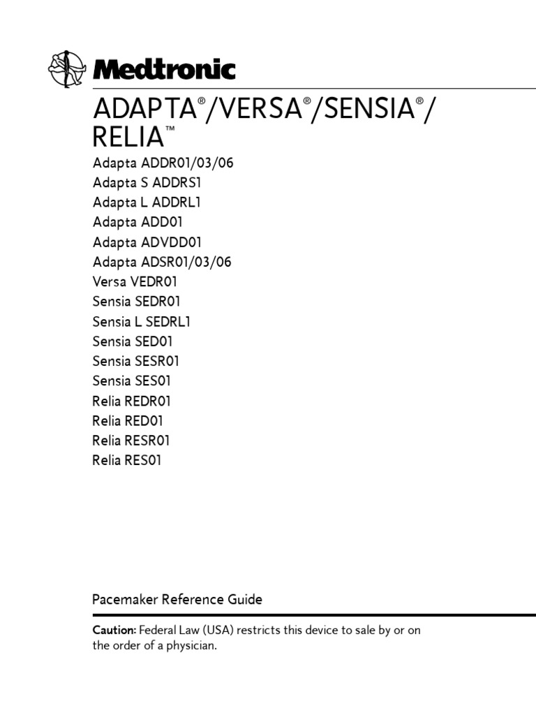 Adapta Versa®sensia | PDF | Artificial Cardiac Pacemaker | Atrium (Heart)