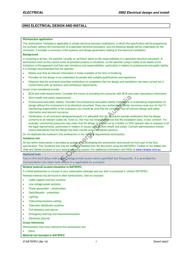 Electrical Design and Installation Guide | PDF | Electrical Wiring ...