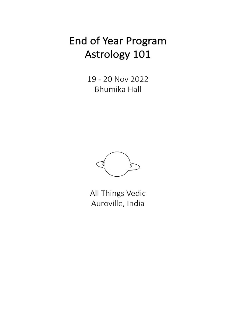 Astrology Program | PDF | Hindu Astrology | Astrology