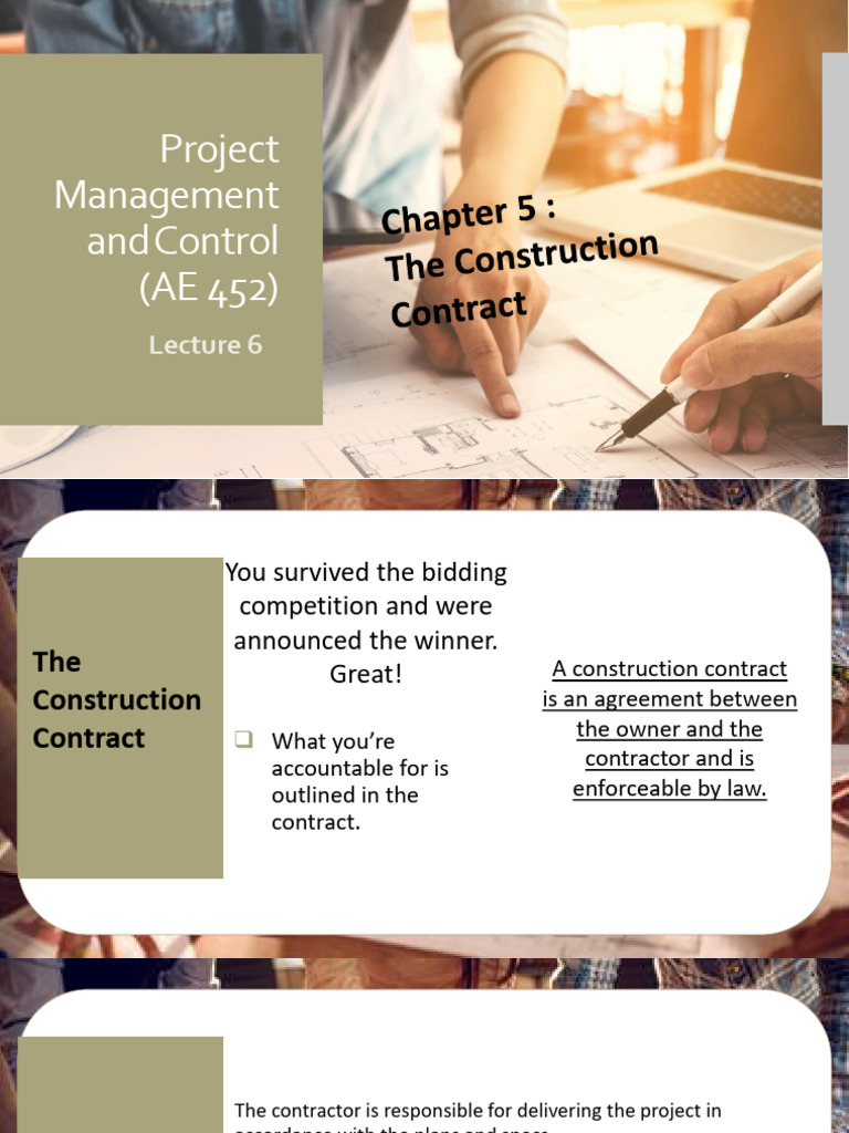 Chapter 5 Construction Contracth | PDF | Specification (Technical ...