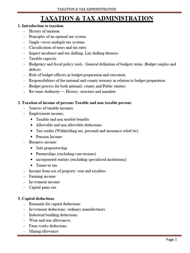 Taxation Tax Administration | PDF | Taxes | Direct Tax