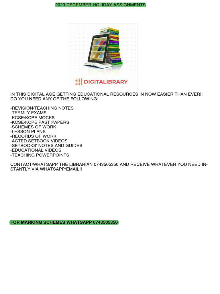 Grade 7 Holiday Assignment | PDF | Goods | Resource