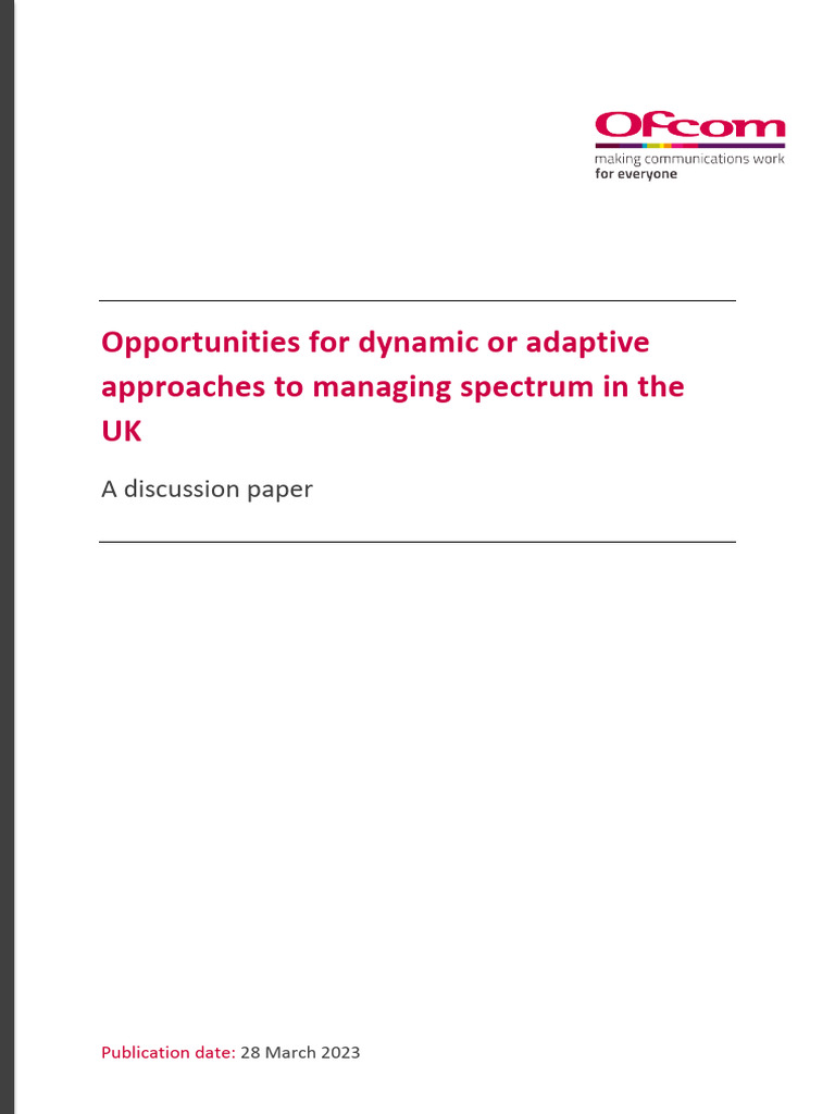 Dynamic & Adaptive Approach in Spectrum Management | PDF | Radio ...