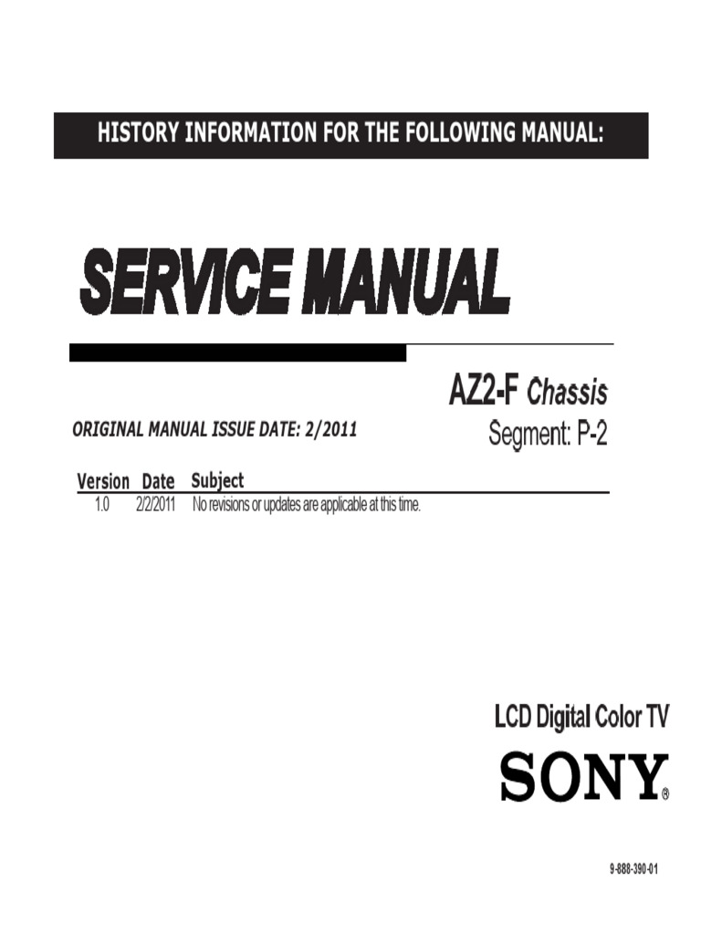 Sony Kdl-32cx520 Kdl-40cx520 Chassis Az2f Latin America | PDF ...