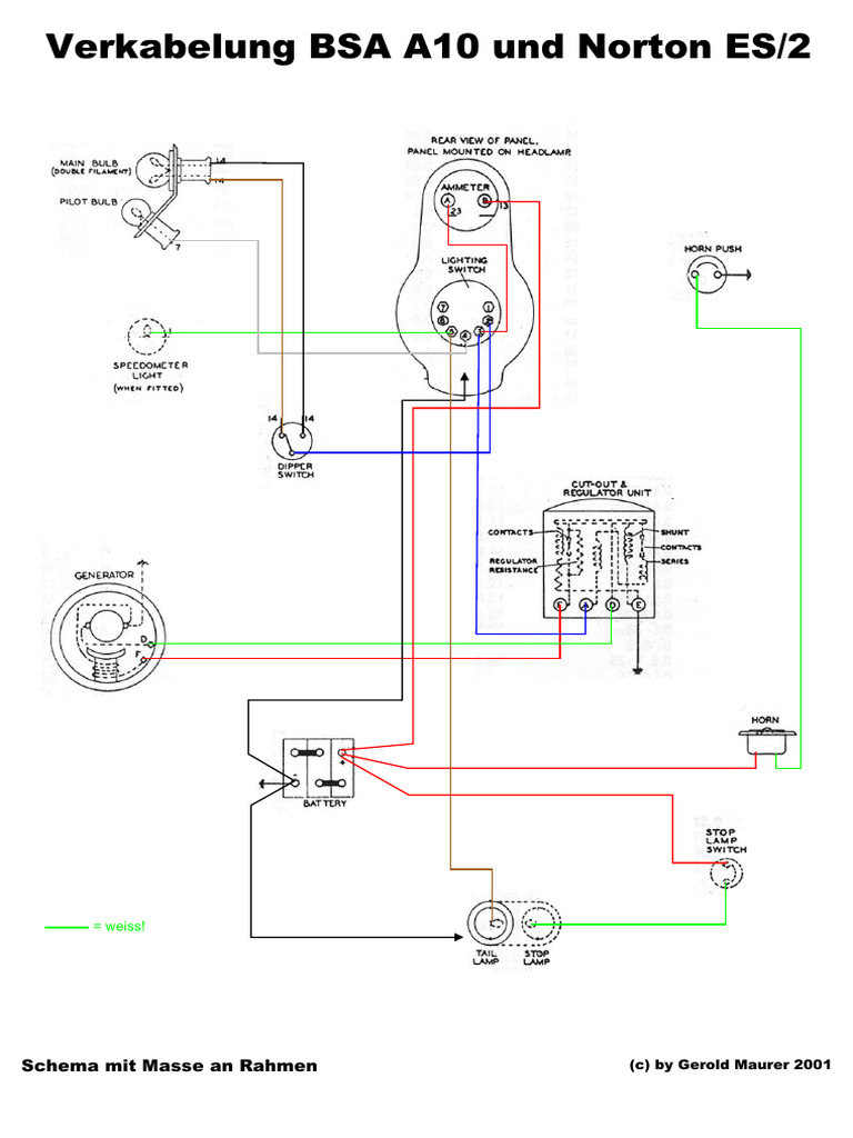 BSA A10 Wiring Diagram Overview | PDF