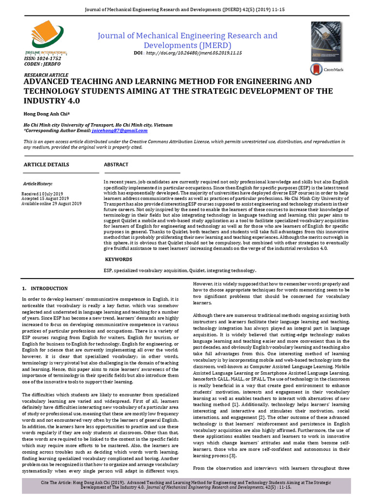 Advanced Teaching and Learning Method For Engineer | PDF | English As A ...