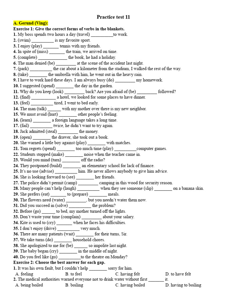 Practice Test 11 Pdf