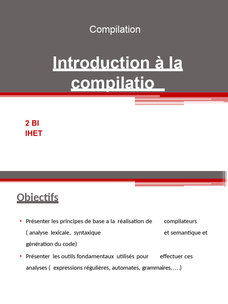 Compilation 2BI | PDF | Compilateur | Programme informatique