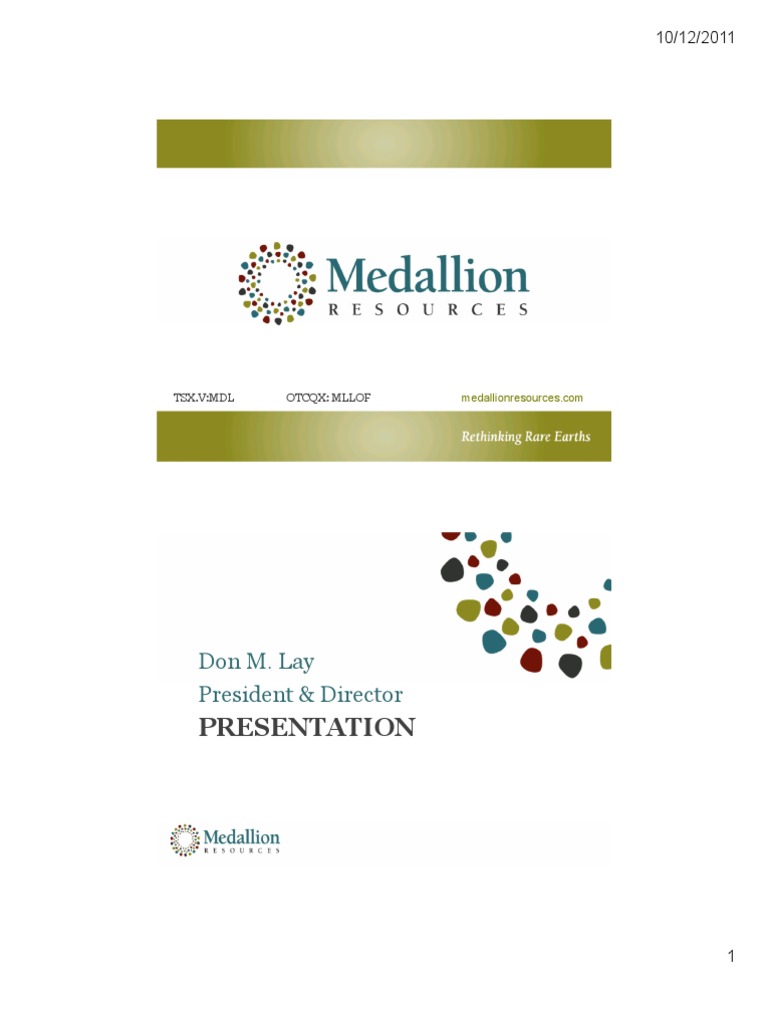 Medallion Resources Ltd. Overview | PDF