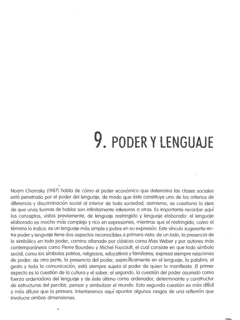 T L II Lenguaje y Poder | PDF | Lingüística | Discurso