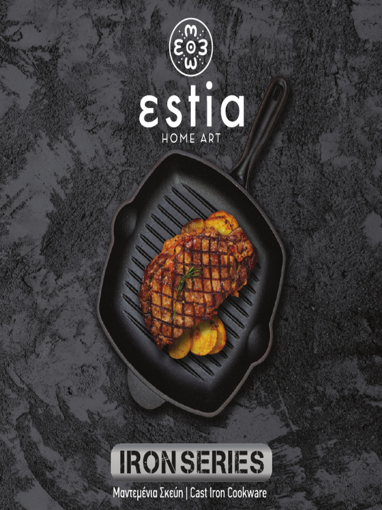 Estia Cast Iron Manual | PDF | Cast Iron Cookware | Cookware And Bakeware
