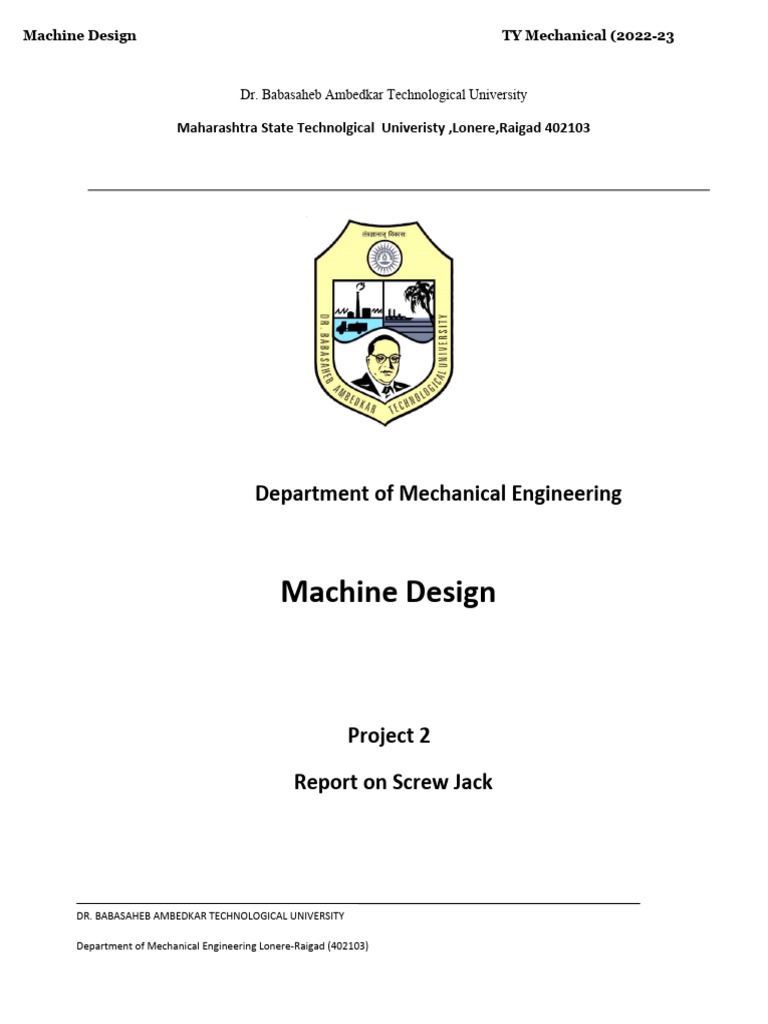 Power Screw Report | PDF | Screw | Engineering Tolerance