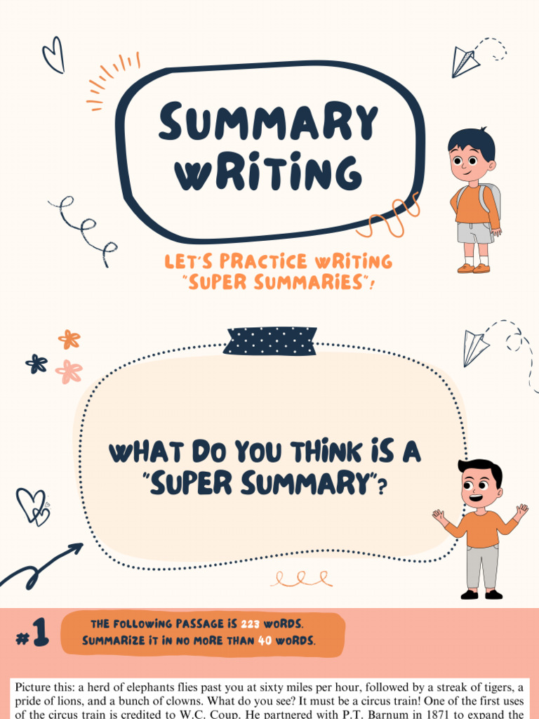 W3 Summary Writing Main Ideas 2 | PDF