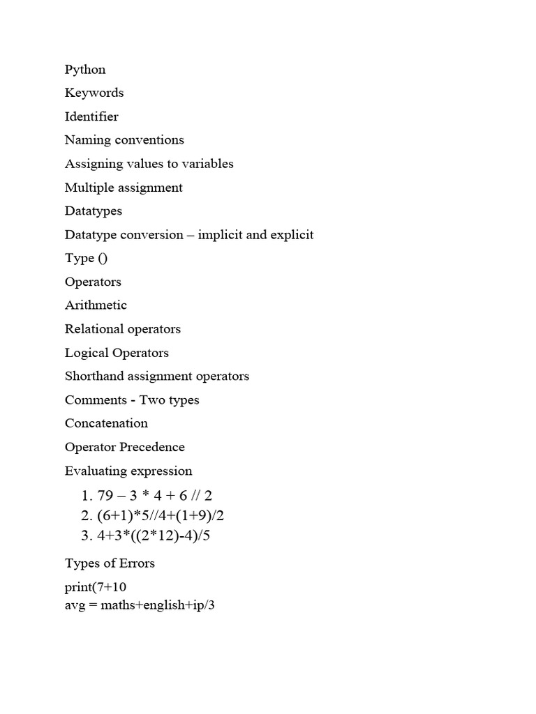Python Revision Pdf Area Computer Programming 0875