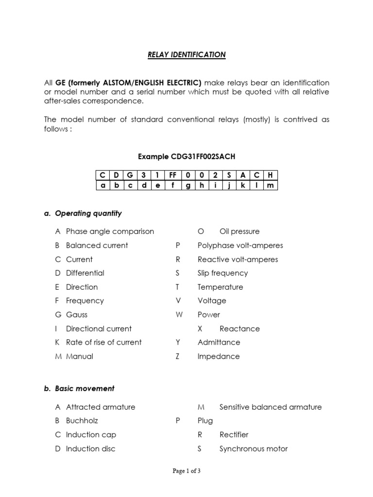 0 Conventional Relay Nomenclature-1 | PDF | Materials Science ...