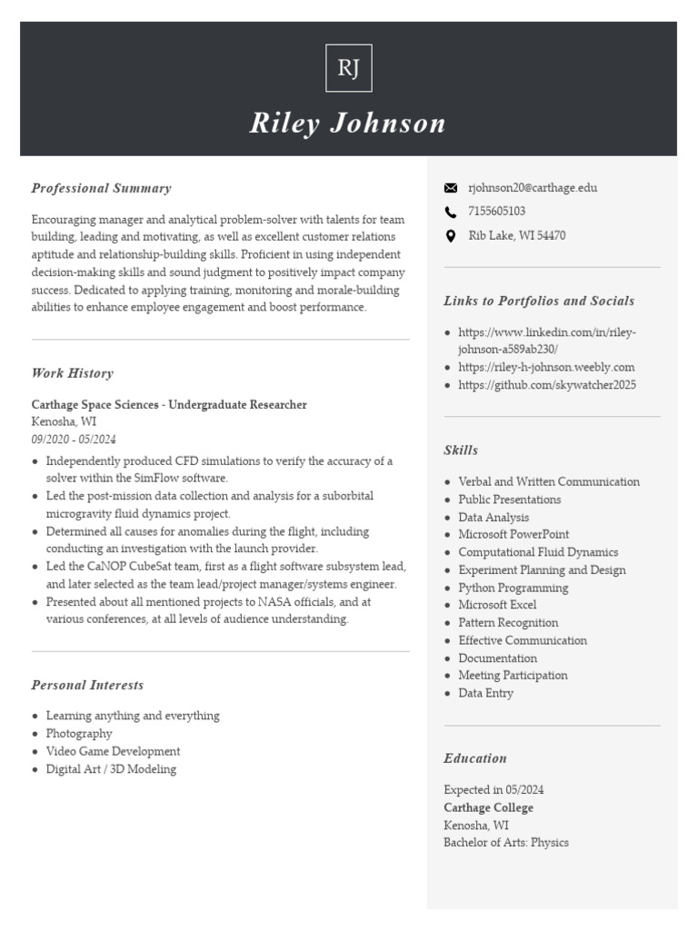 Riley Johnson Resume | PDF | Computing
