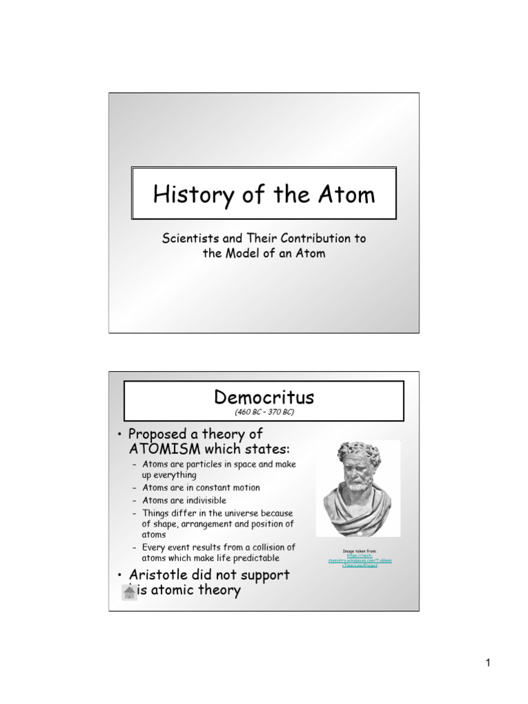 History of Atom | PDF | Atoms | Atomic Nucleus