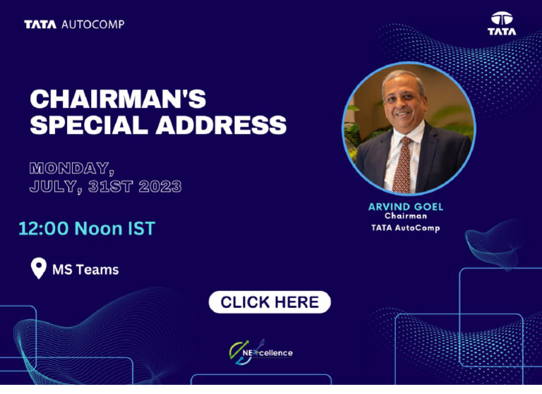 Invitation - Chairman's Special Address 31st July 2023 | PDF