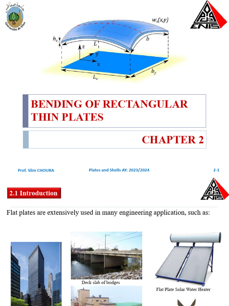 CHAPTER 2 Theory of Plates and Shells | PDF | Bending | Stress (Mechanics)