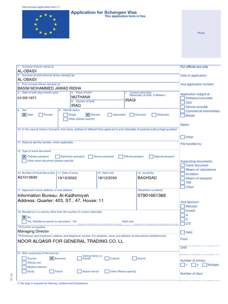 Application Form English | PDF | Travel Visa | Human Migration