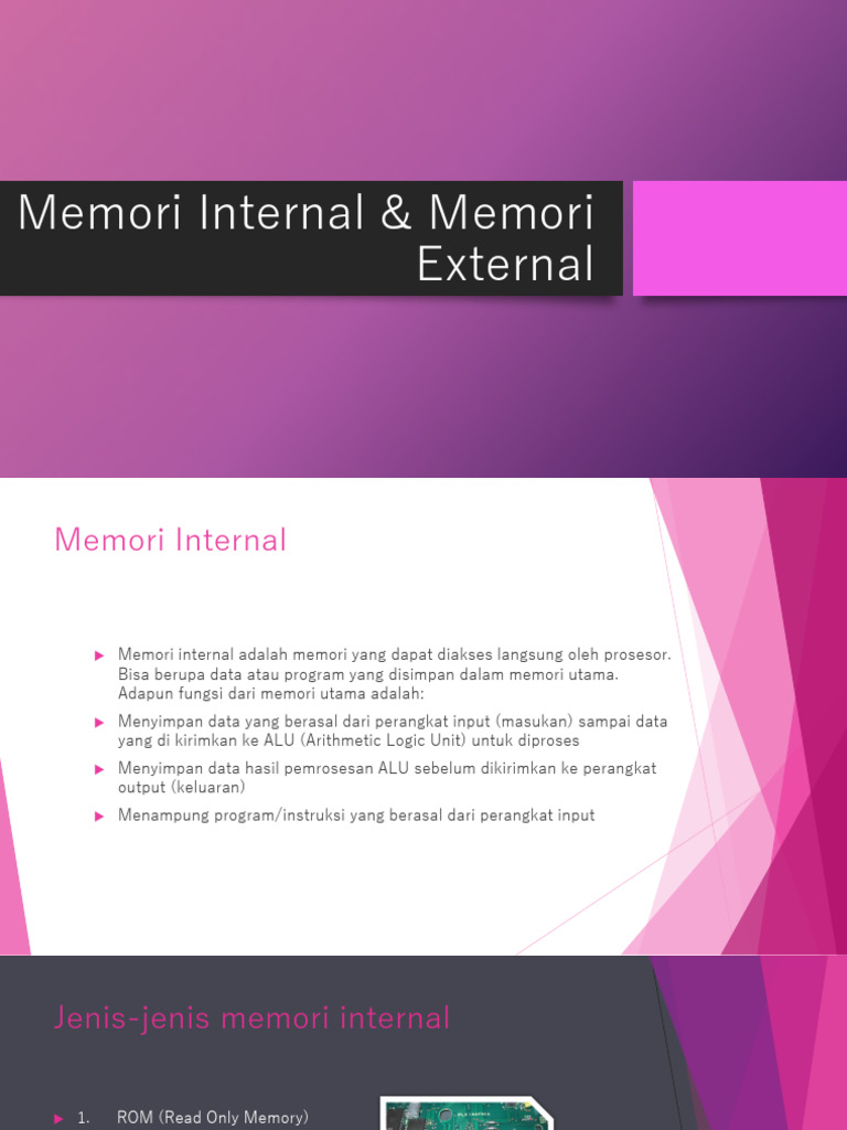 Memori Internal Memori External | PDF